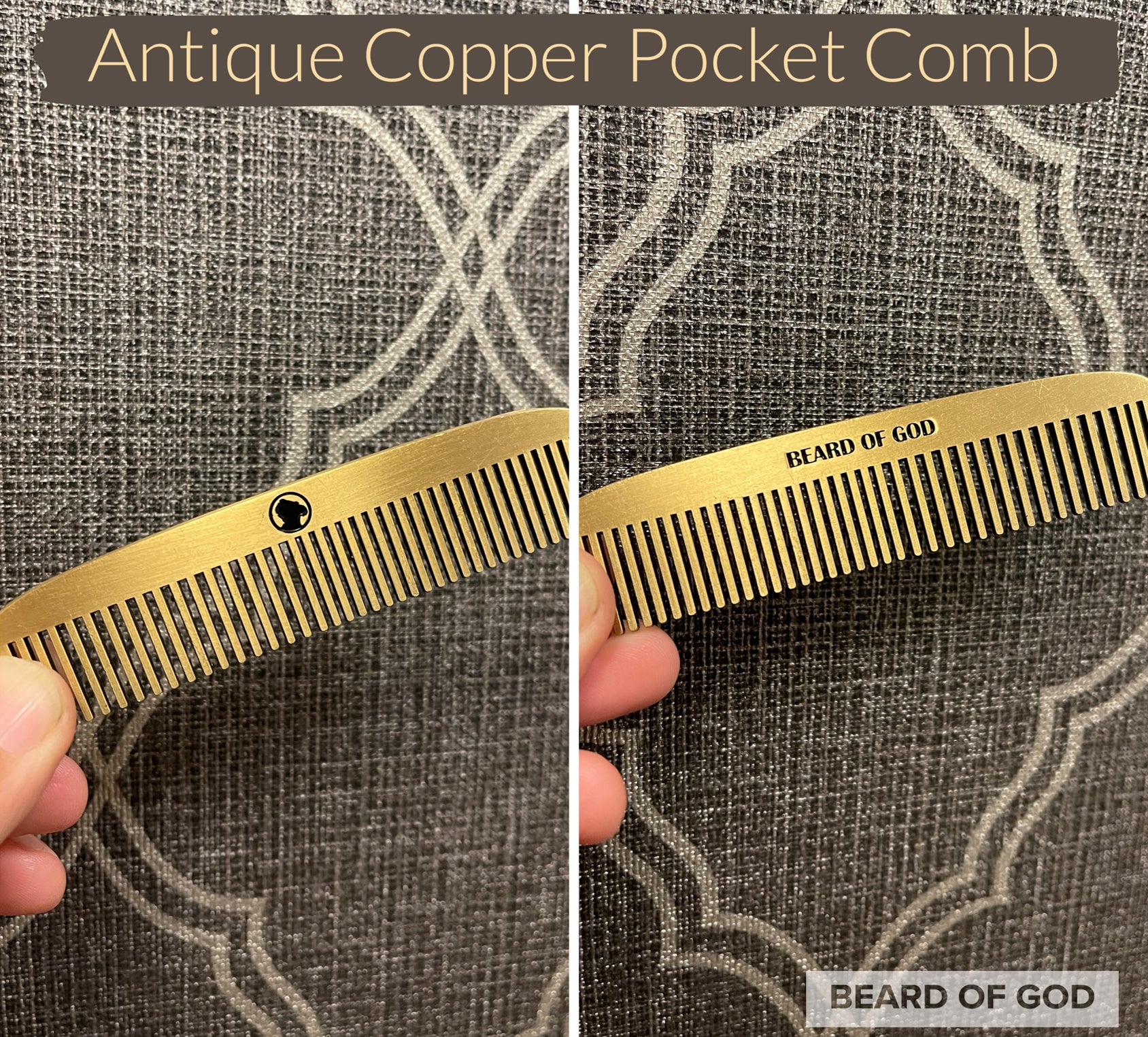 Antique Golden-Brass Pocket Comb - Heavy Duty - Glides Smooth – Beard ...
